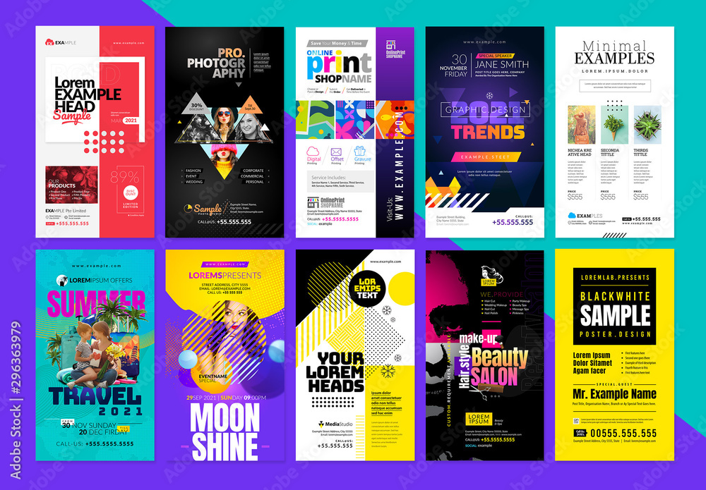 Social Media Story Post Layouts Stock Template | Adobe Stock