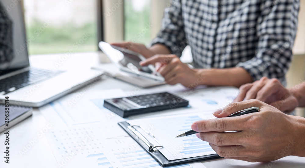 Partner meetings and briefing, Teamwork of business colleagues ...