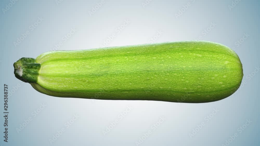 Realistic render of a rotating zucchini on transparent background with ...