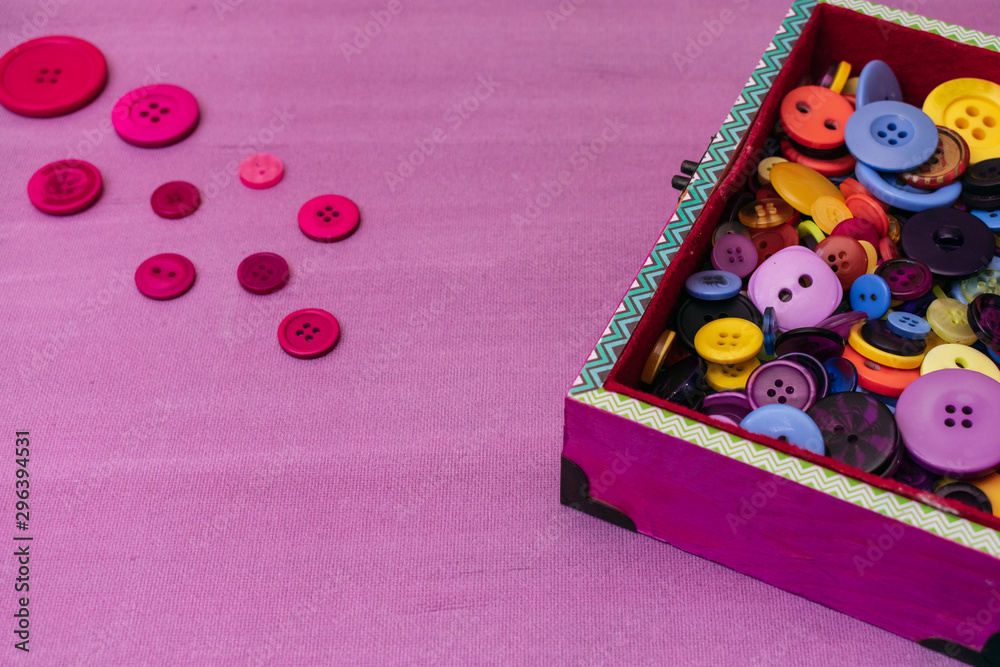Pink Sewing Button