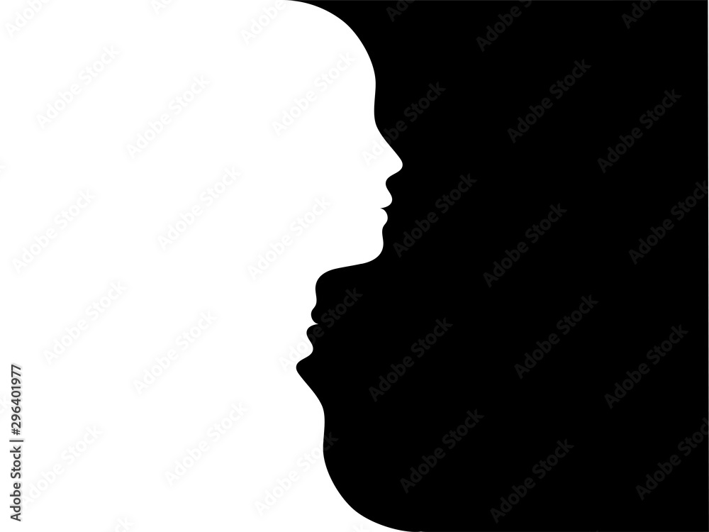Double face. Metaphor bipolar disorder mind mental. Split personality ...