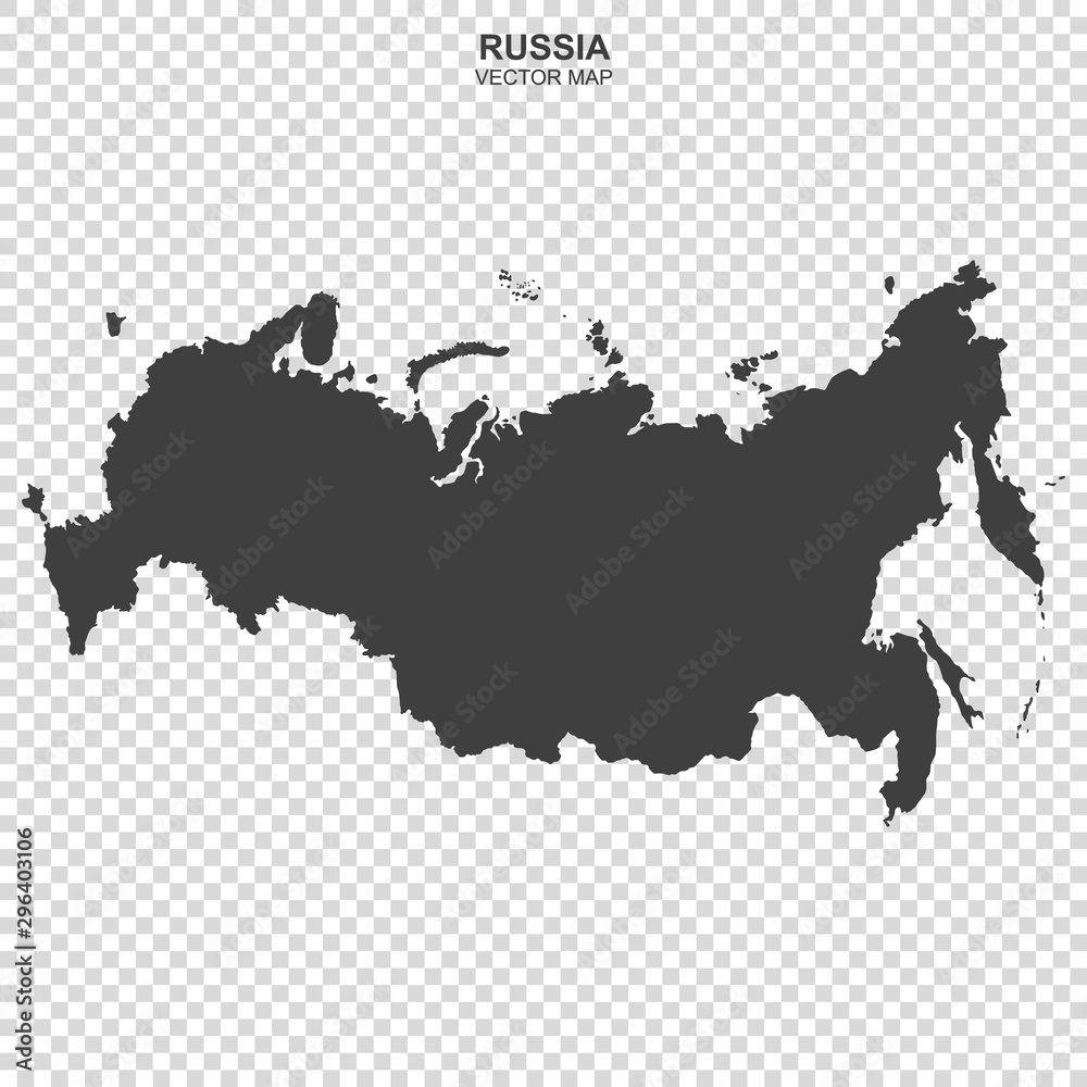 political map of Russia isolated on transparent background Stock Vector ...