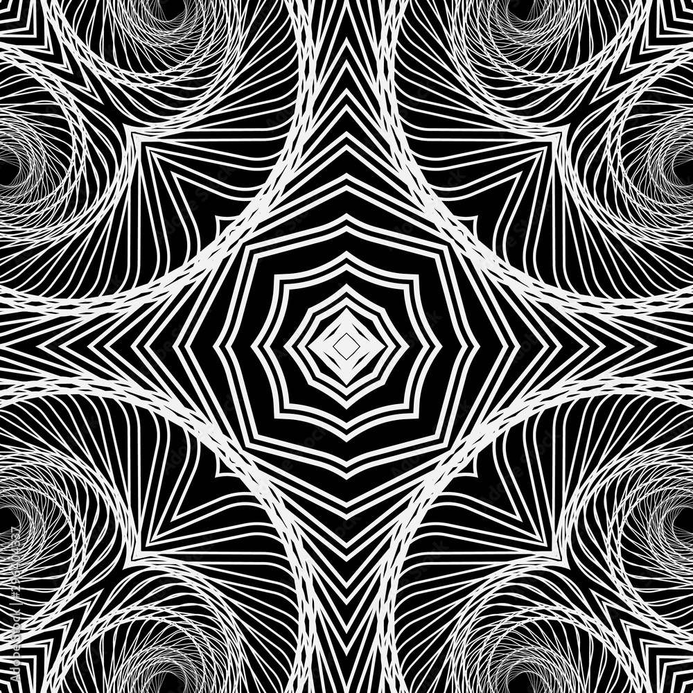 Fractal Black And White Vector