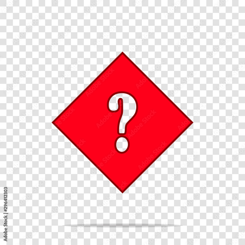 Vector icon question mark in a rhombus. Punctuation mark symbol on ...