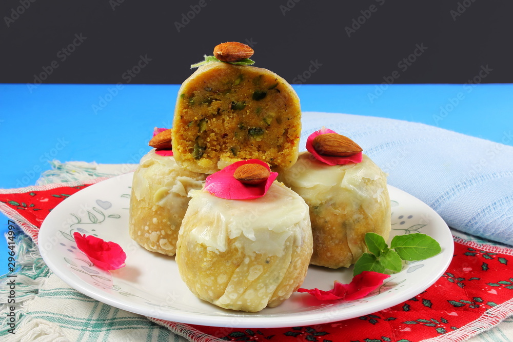 traditional Popular Indian gujarati sweet food surati ghari Stock Photo ...