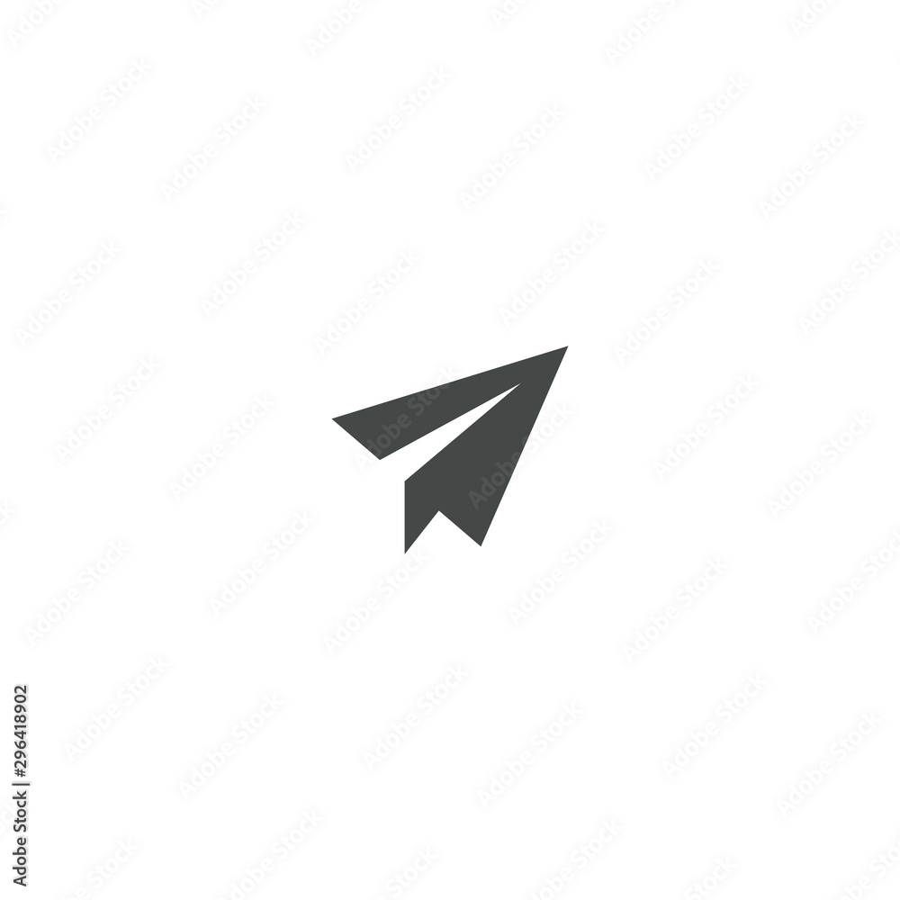 Paper plane icon, send message on email isolated flat icon ...