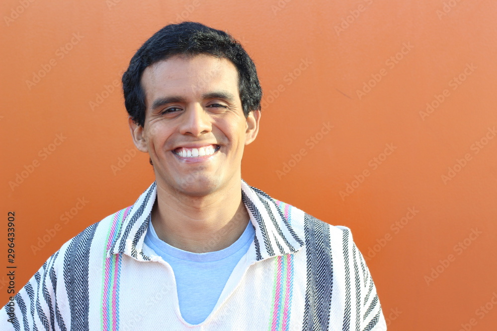 Indigenous South American man portrait Stock Photo | Adobe Stock