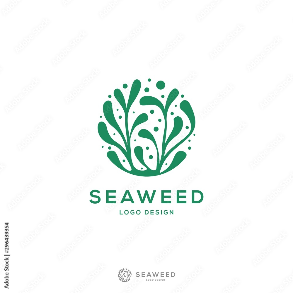 modern and minimalis Seaweed logo design inspiration Stock Vector ...