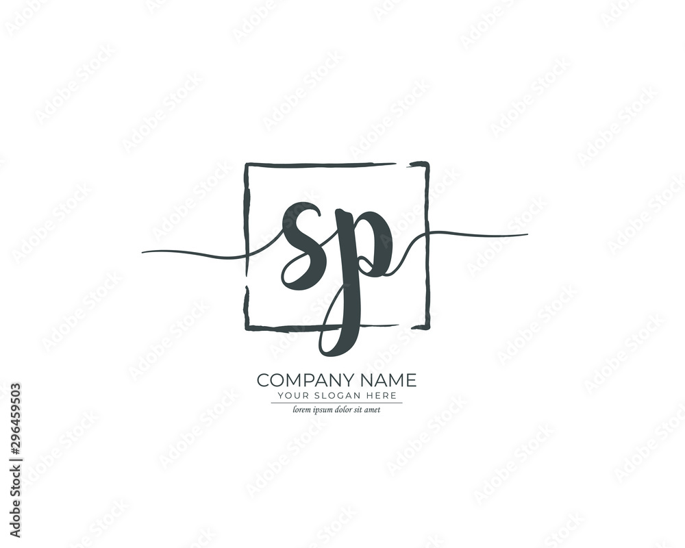 S P SP Initial handwriting logo design. Beautyful design handwritten ...