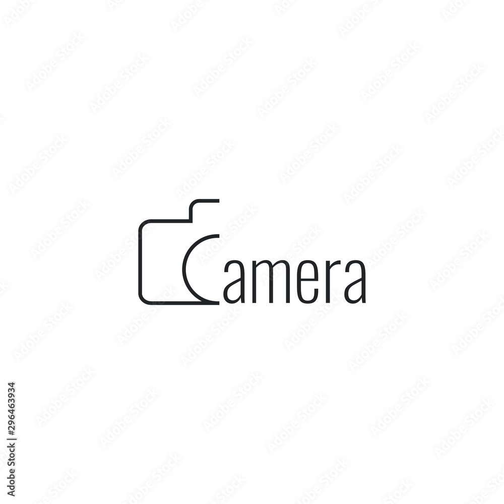 Camera logo design. Line style logo vector design Stock Vector | Adobe ...