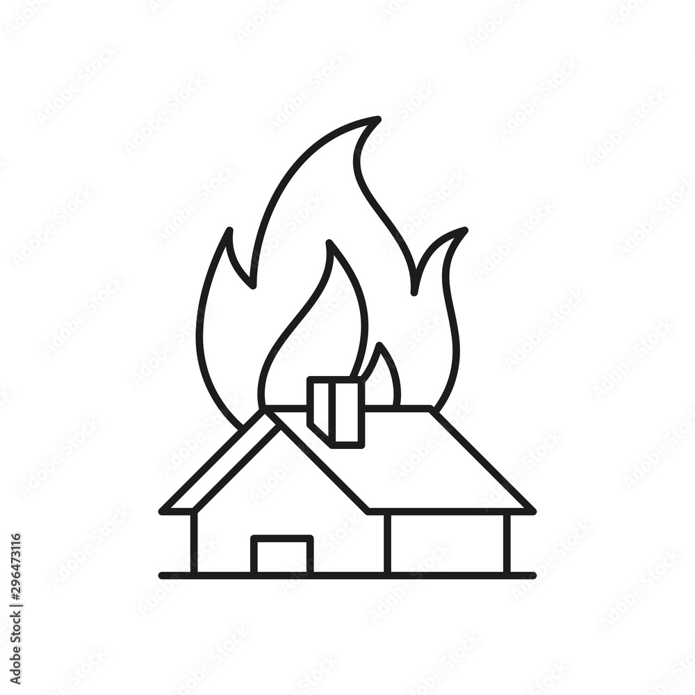 House On Fire Drawing