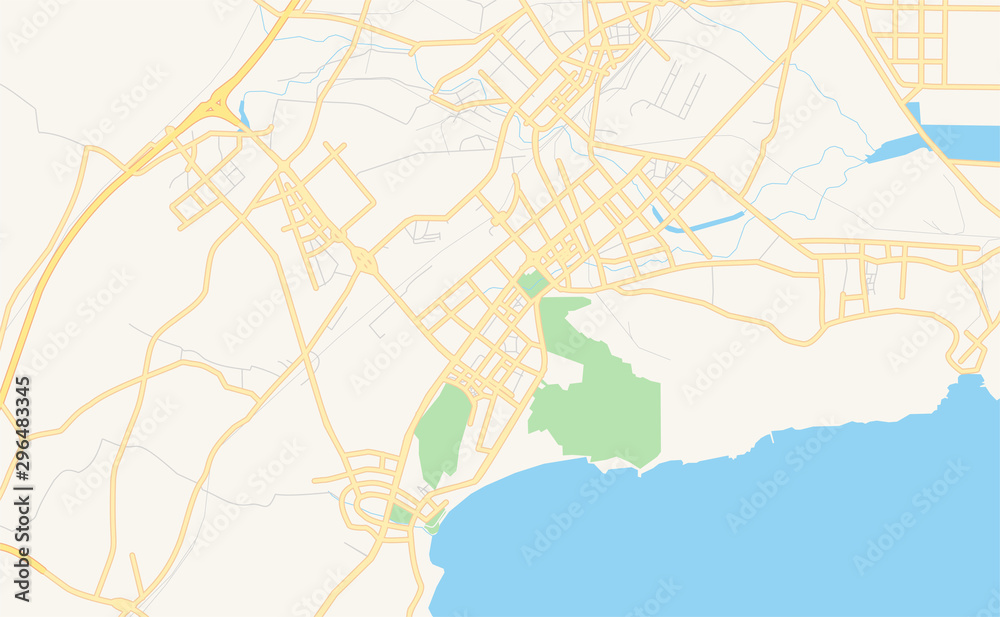 Fototapeta mapa świata dla dzieci Printable street map of Huludao ...