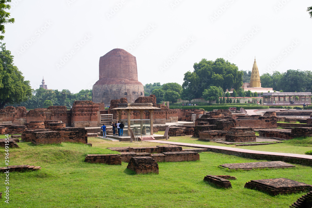 Dhamekh Stupa at Sarnath, Varanasi, India. Its a UNESCO world heritage ...
