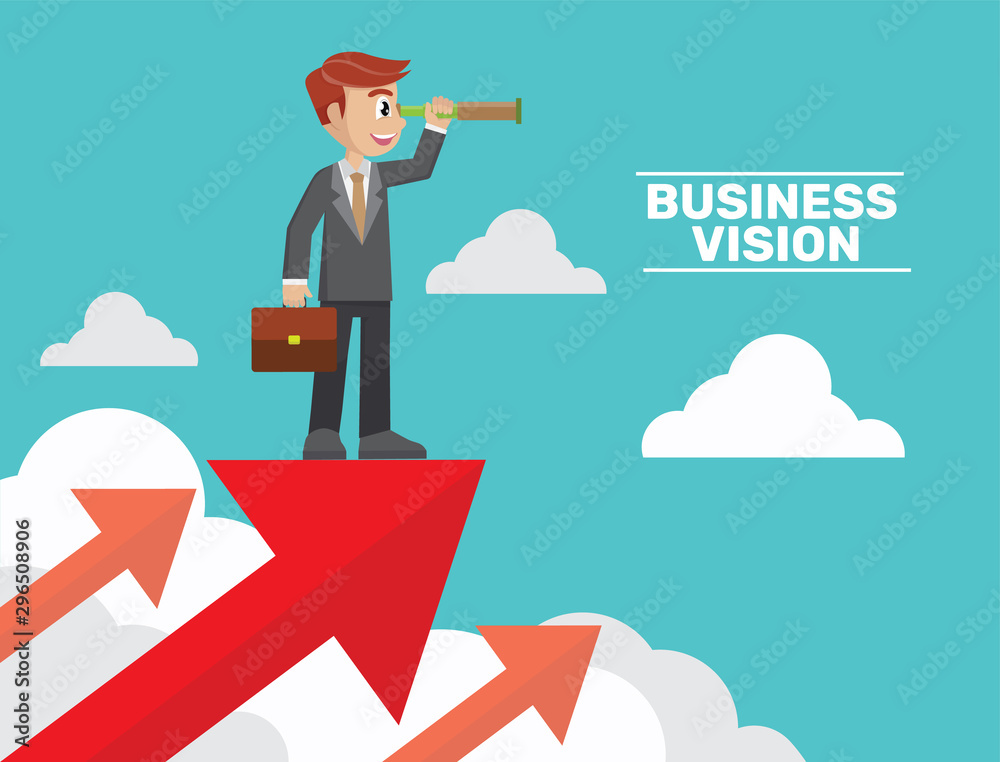 Cartoon character, Business vision concepts. Stock Vector | Adobe Stock