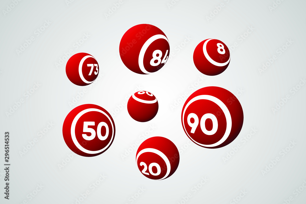 Red Bingo Balls Vector Illustration Stock Vector | Adobe Stock