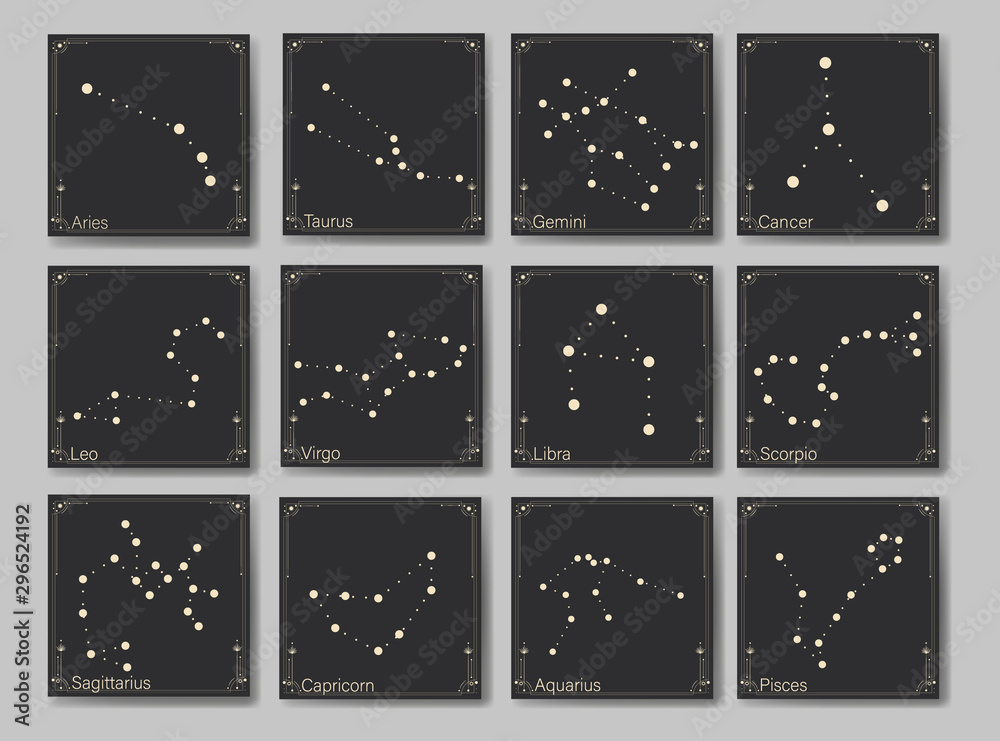 Vector illustration set of moon phases. Different stages of moonlight ...