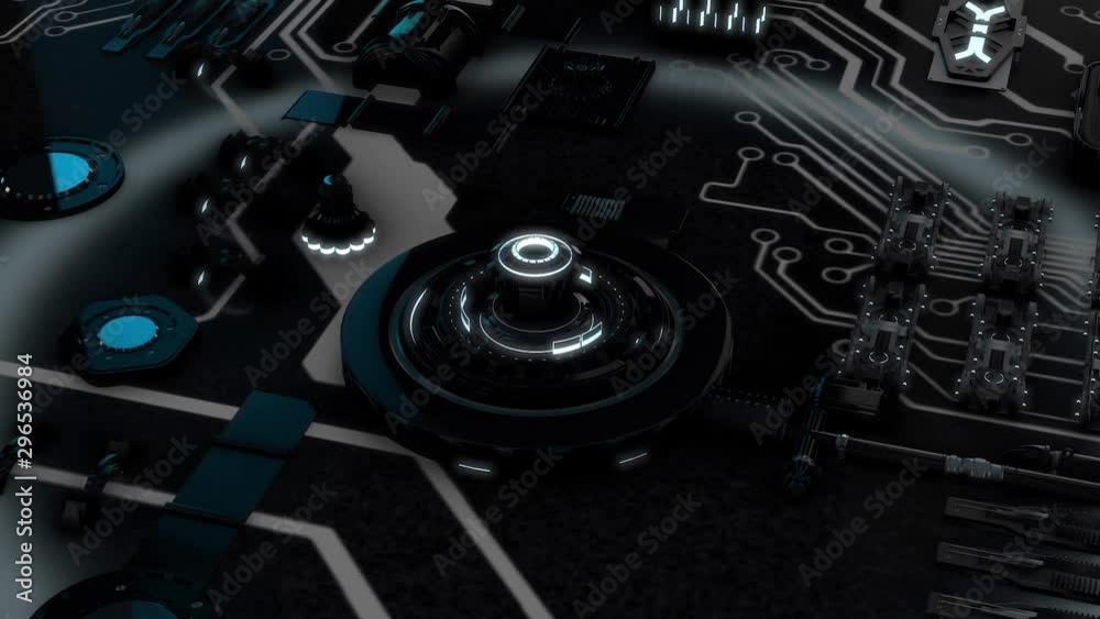 Video Stock 3D animation of details and technologies. Animation. Ultra ...