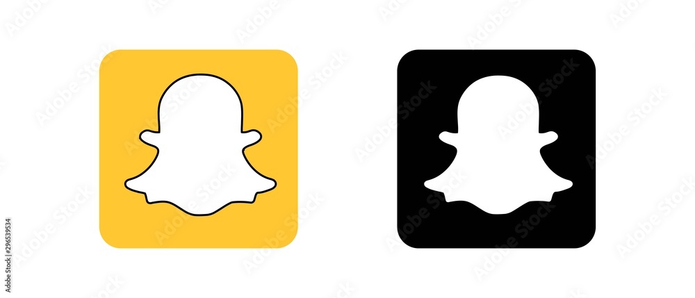 Snapchat symbol. Set of social media logos Stock Vector | Adobe Stock