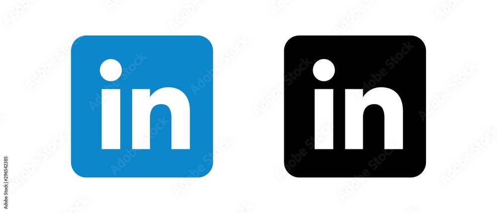 linkedin Set of social media logos Stock Vector | Adobe Stock