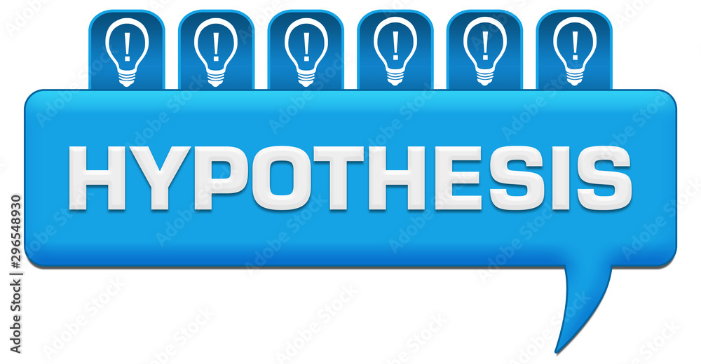 Hypothesis Blue Comment With Bulbs On Top Stock Illustration | Adobe Stock