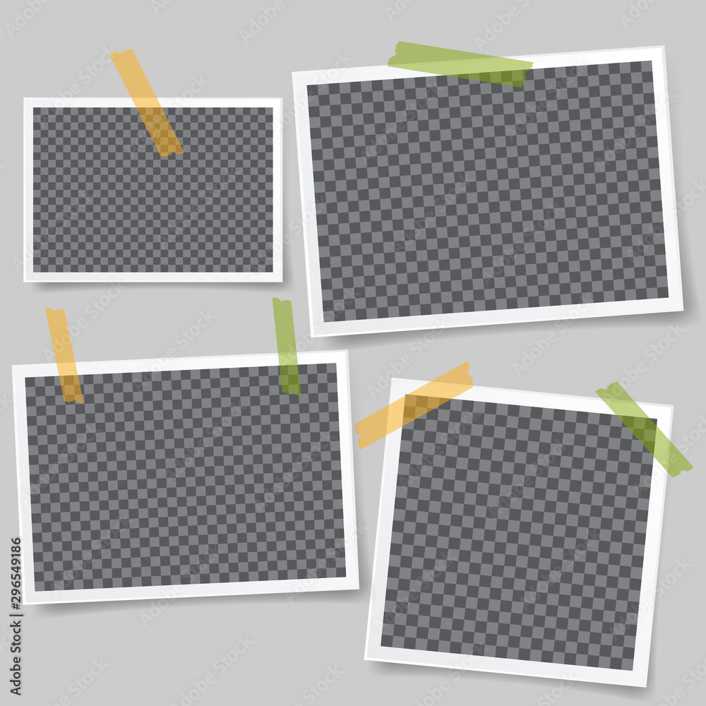 Set of square vector photo frames. Set of square and rectangular vector ...