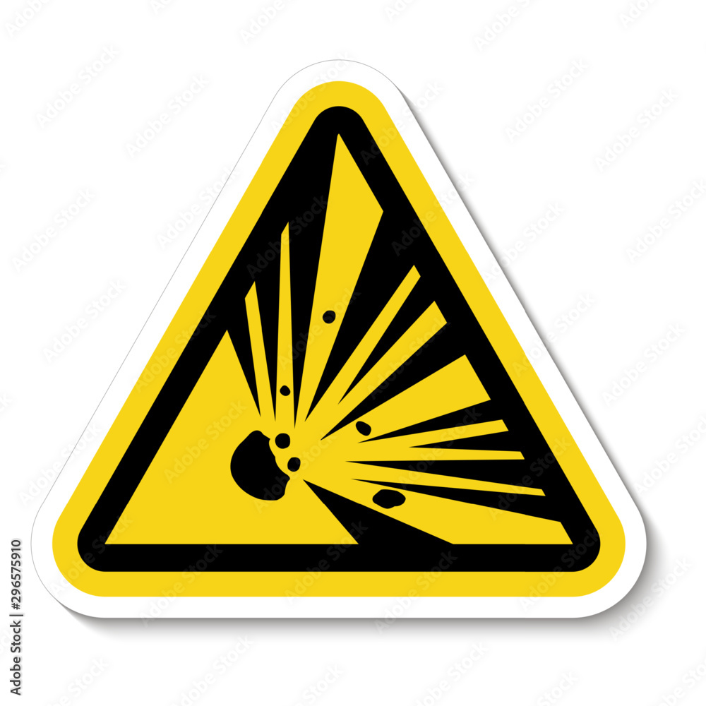 Beware Explosive Material Symbol Sign Isolate on White Background ...