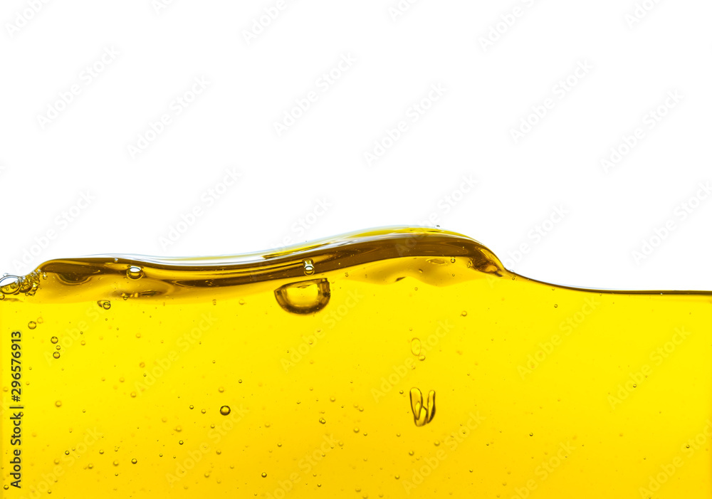 Beautiful wave of high viscosity of base oil and air bubble inside the ...