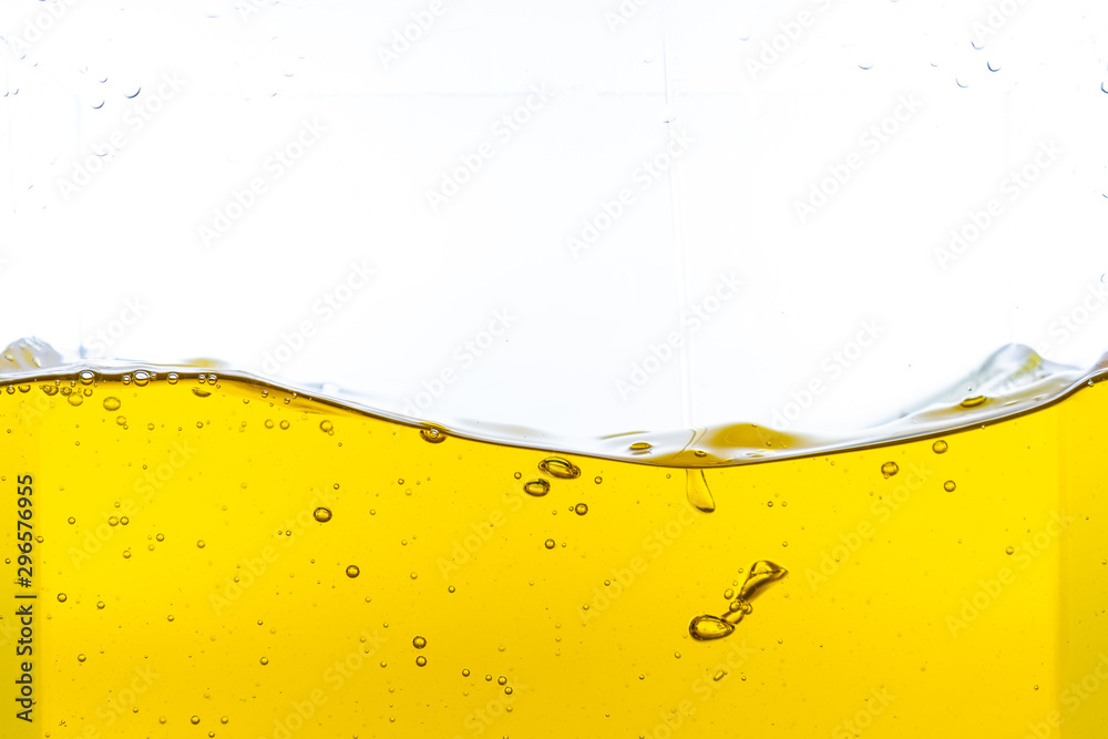 Beautiful wave of high viscosity of base oil and air bubble inside the ...