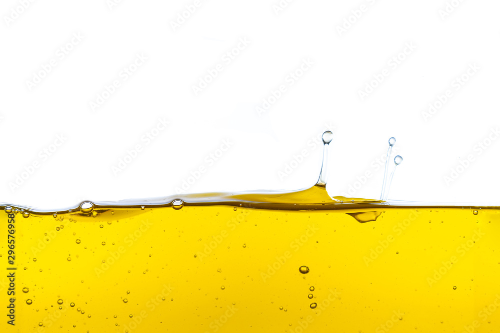 Beautiful wave of high viscosity of base oil and air bubble inside the ...