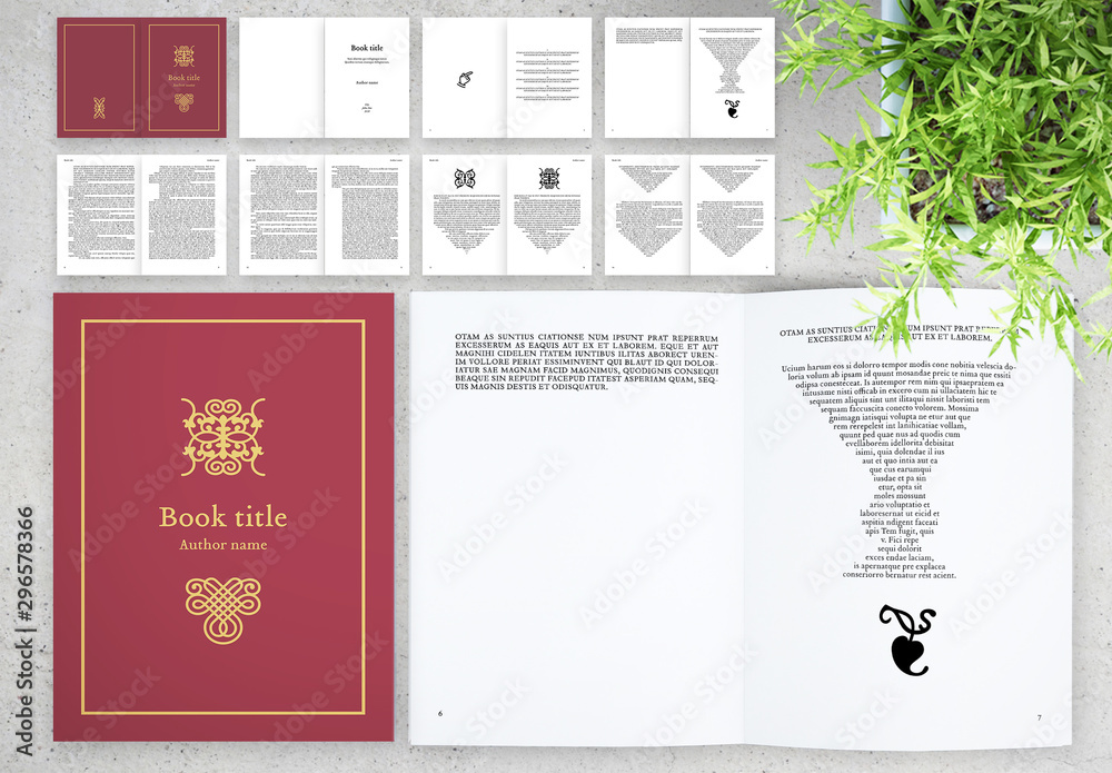 Vintage Style Book Layout Stock Template | Adobe Stock