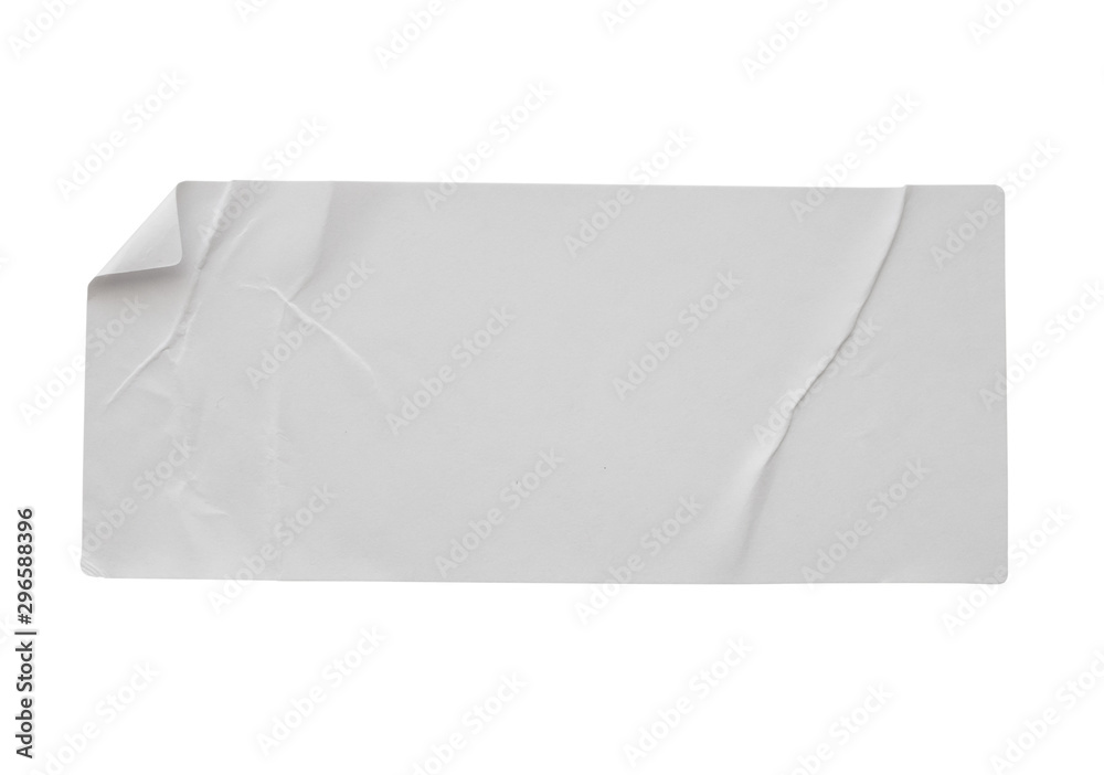 Paper sticker label isolated on white background Stock Photo | Adobe Stock