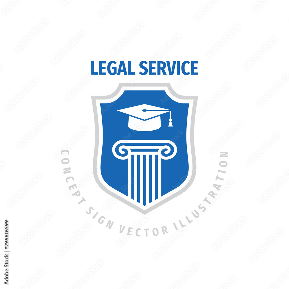 Legal service logo template design. Law firm concept badge. Justice ...