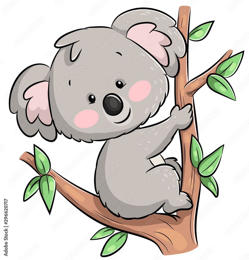 Niedlicher kletternder Koala - Vektor-Illustration Stock Vector | Adobe ...