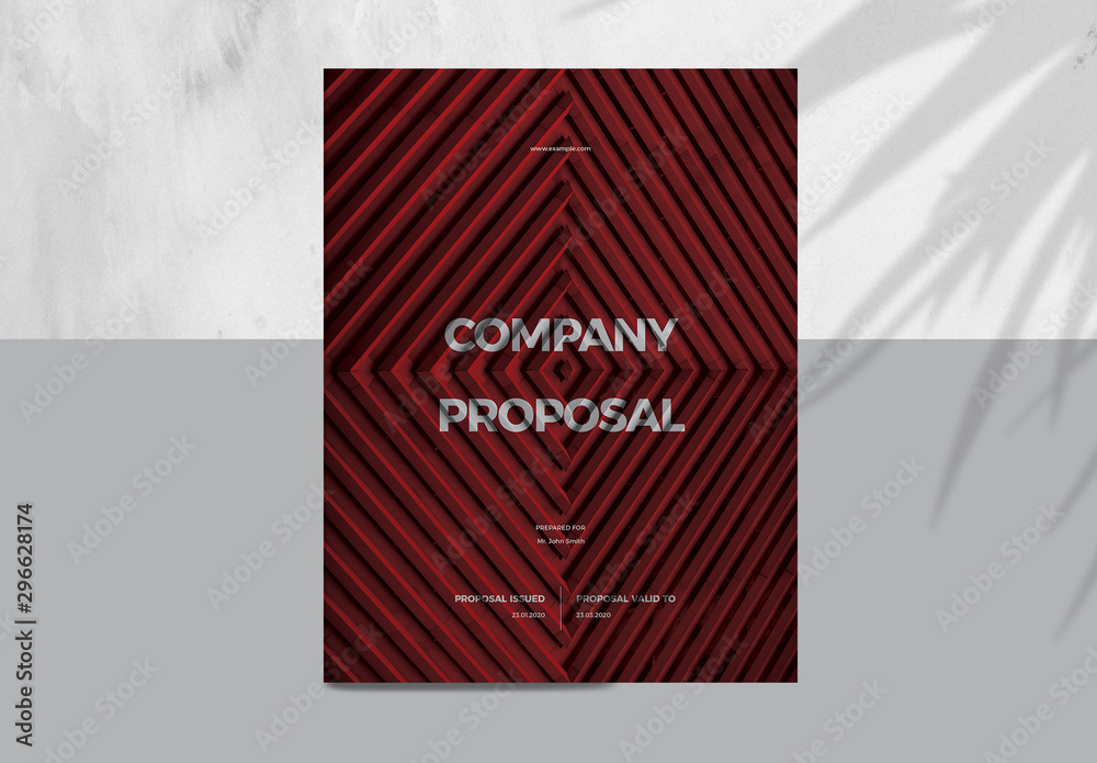Red Business Proposal Layout Stock Template | Adobe Stock Red Business Proposal Layout Stock Template | Adobe Stock
