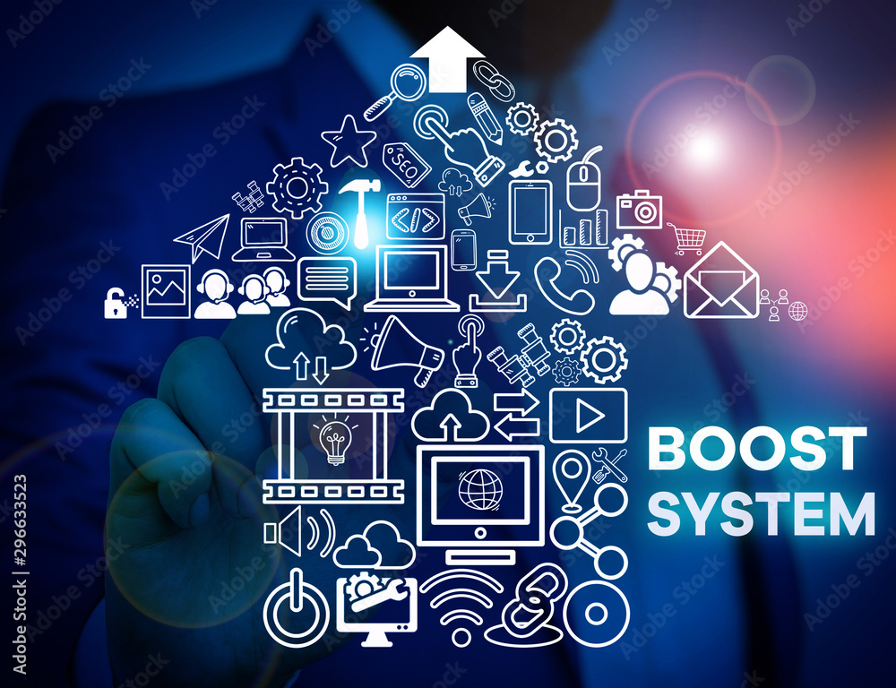 Word writing text Boost System. Business photo showcasing Rejuvenate ...