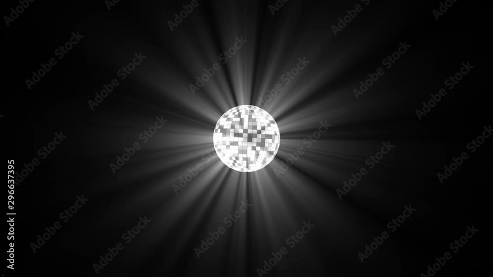 3D Disco Mirror Ball spinning. Rotating disco mirror ball. Rotating ...