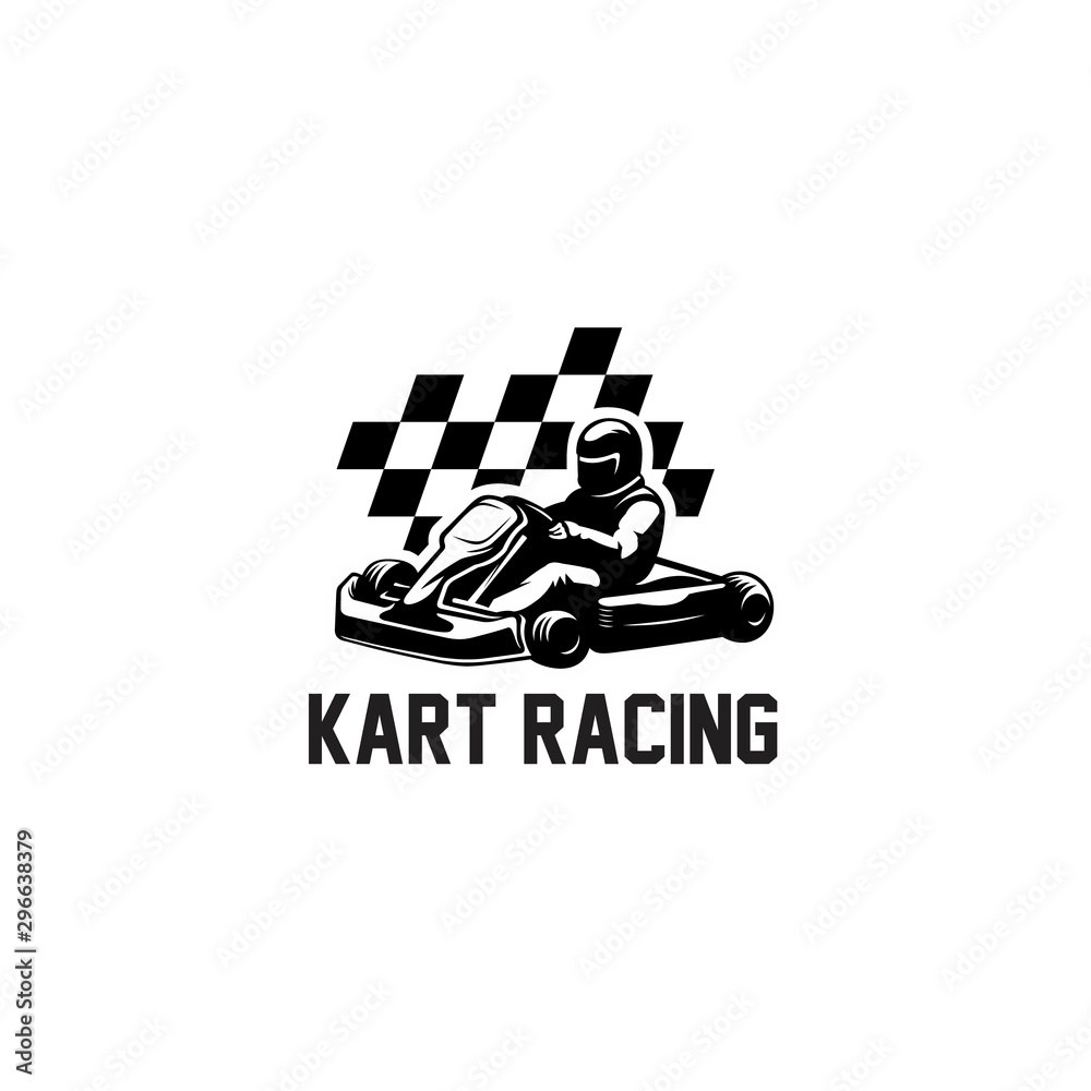 go-kart racing silhouette logo Stock Vector | Adobe Stock