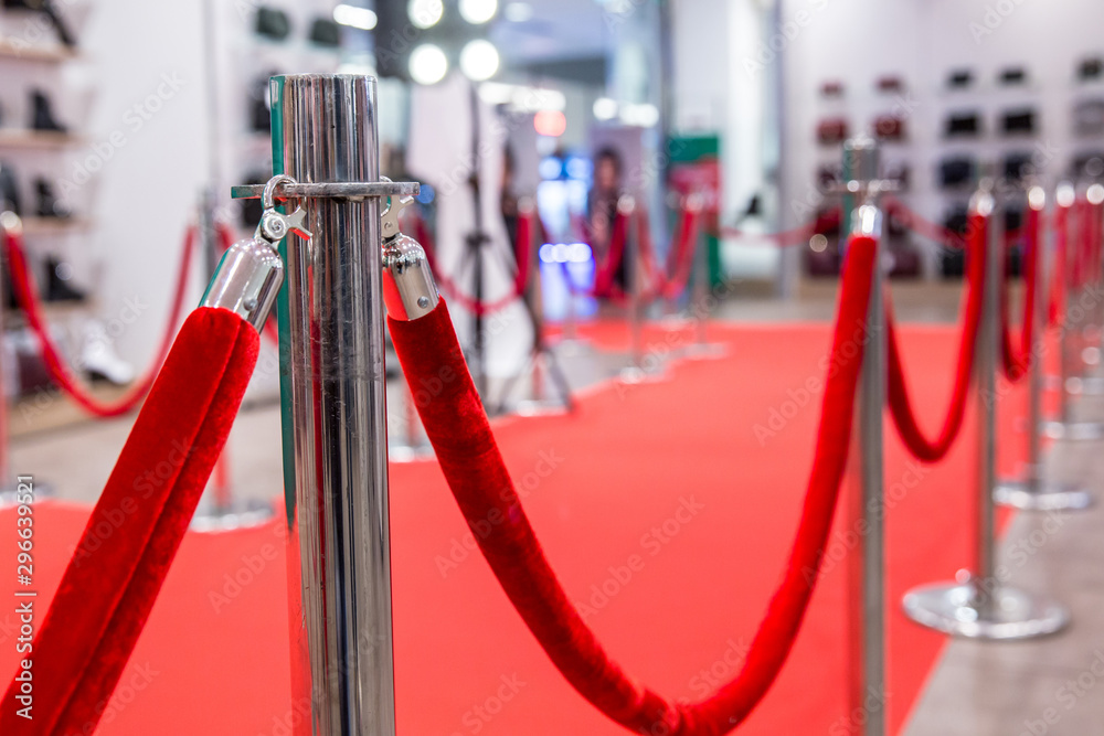 red carpet and barrier Stock Photo | Adobe Stock
