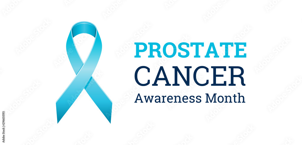 Prostate cancer awareness ribbon with moustaches. Men health symbol ...