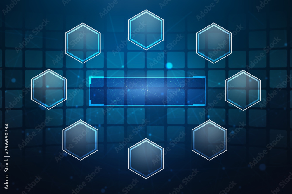 Futuristic Empty Template for Icons. Advanced graphical user interface ...