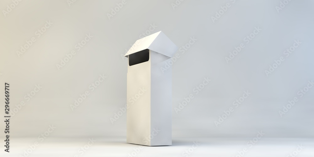 3d render illustration cigarettes box mock up isolated on white ...
