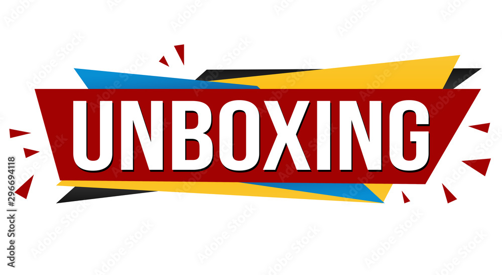 Unboxing banner design Stock Vector | Adobe Stock