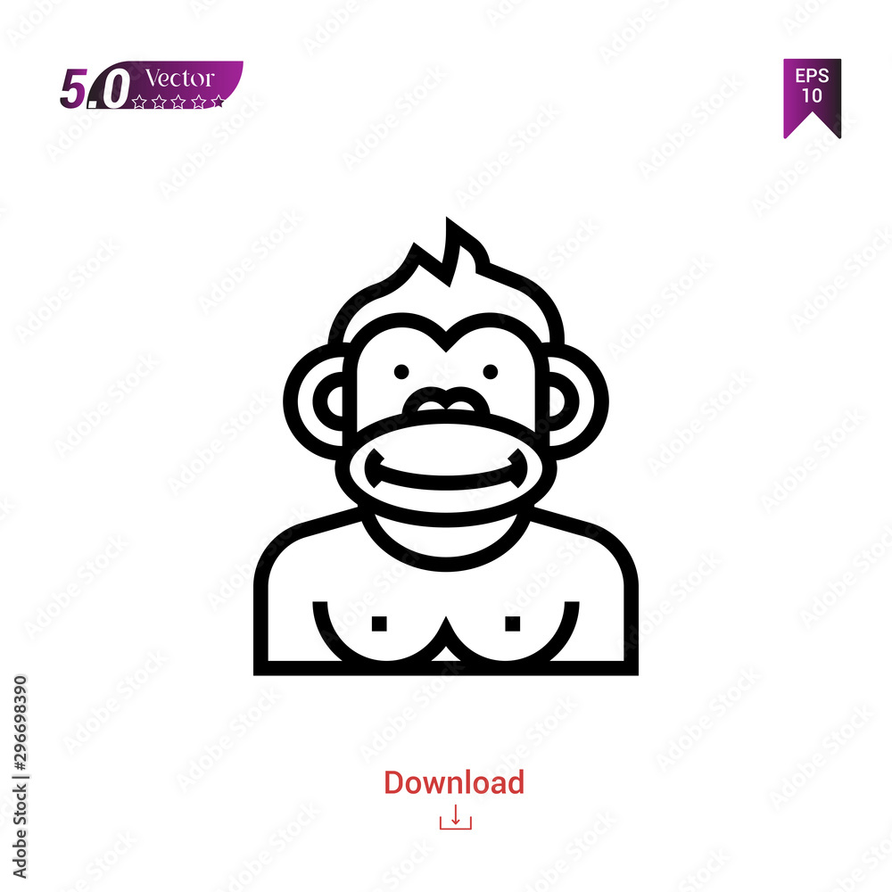 gorilla game character vector . Best modern, simple, isolated, game ...