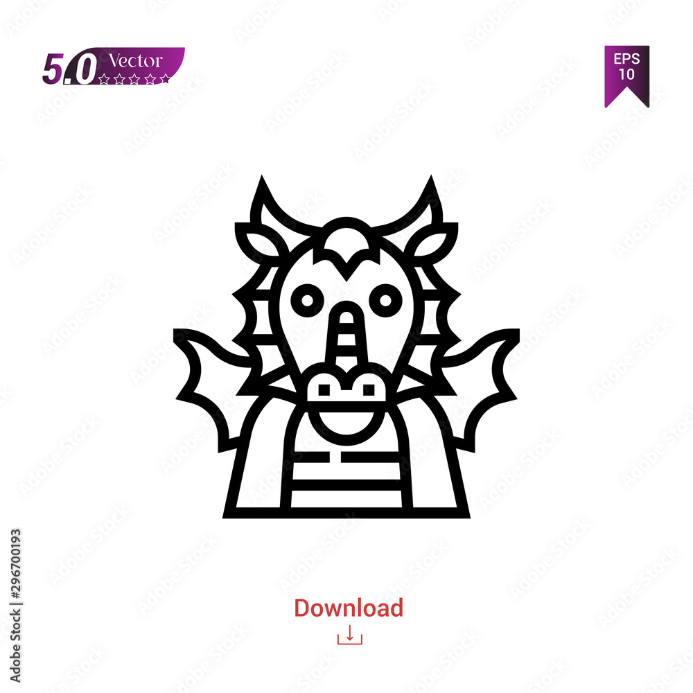 dragon game character vector . Best modern, simple, isolated, game ...