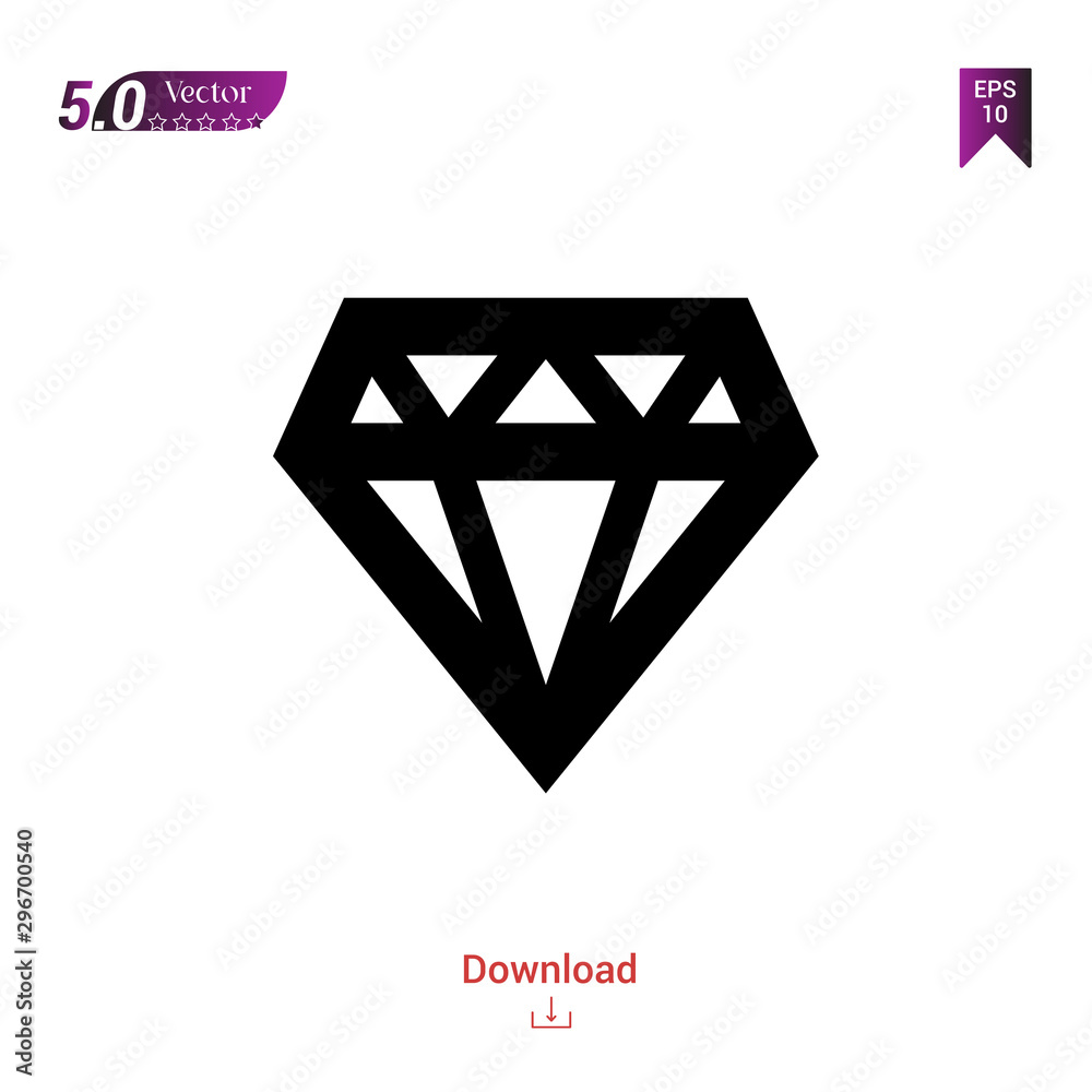 Outline Black diamond icon vector isolated on white background. Popular ...