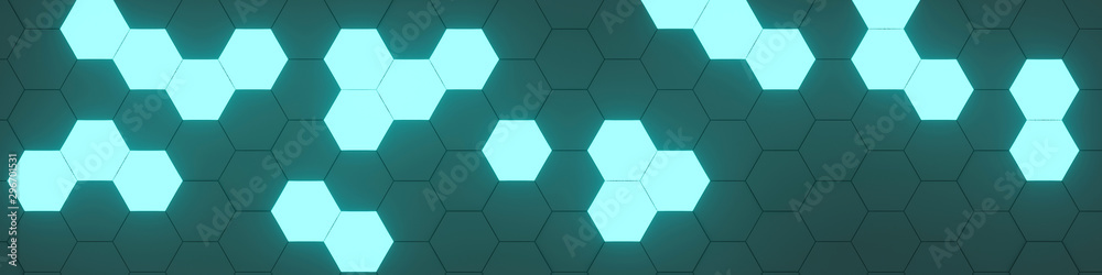 Abstract Hexagon Geometric Surface Loop 1A: light bright clean minimal hexagonal grid pattern ...
