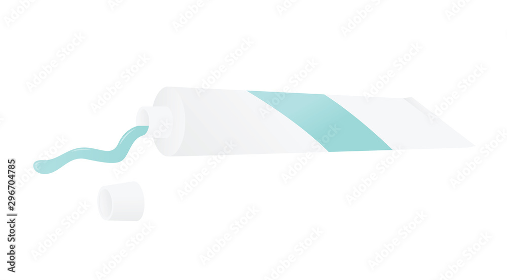 Vector illustration of a tube of toothpaste Stock Vector | Adobe Stock