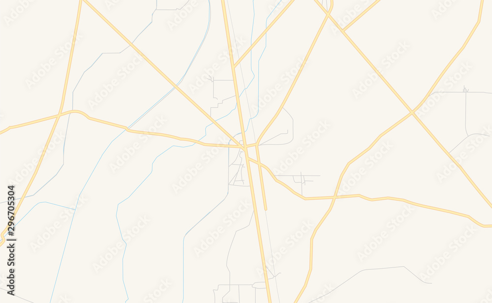 Printable street map of Kamoke, Pakistan Stock Vector | Adobe Stock