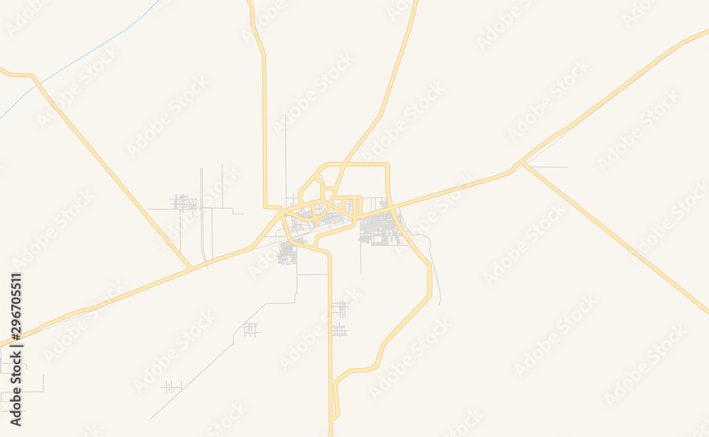 Printable street map of Burewala, Pakistan Stock Vector | Adobe Stock