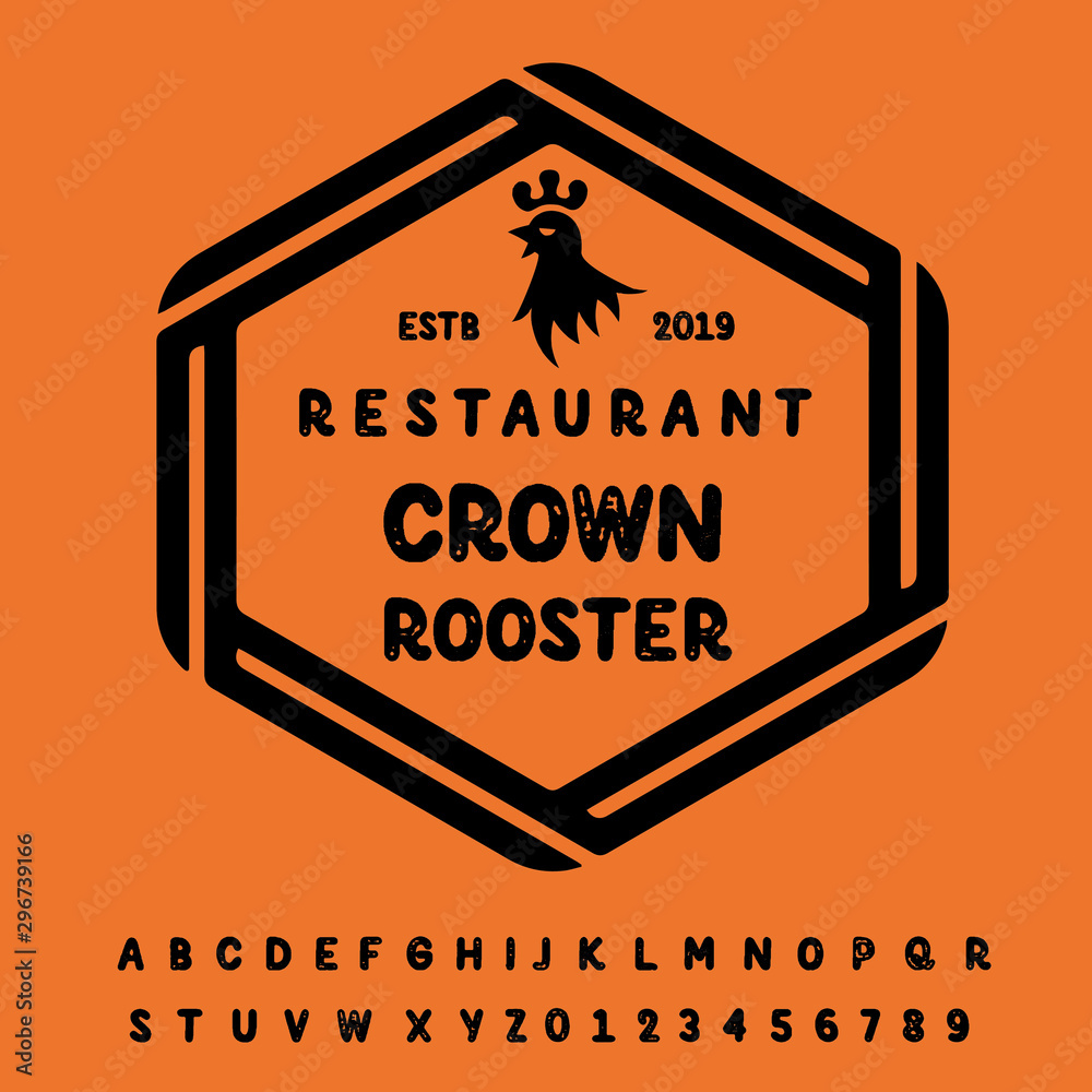 Hand drawn vintage retro font. Outdoor advertising of American ...